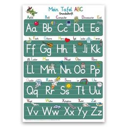 Mein Tafel ABC in Grundschrift Lernposter, glänzend - Helga Momm, Poster
