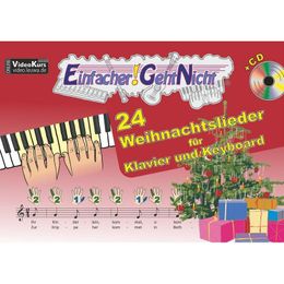 Einfacher!-Geht-Nicht: 24 Weihnachtslieder für Klavier und Keyboard, m. Audio-CD - Martin Leuchtner, Bruno Waizmann, Kartoniert (TB)
