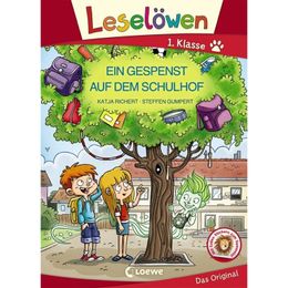 Loewe Leselöwen 1. Klasse - Ein Gespenst auf dem Schulhof (Großbuchstabenausgabe) - Katja Richert, Gebunden
