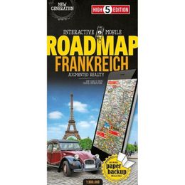 High 5 Edition Interactive Mobile Roadmap Frankreich. France, Karte (im Sinne von Landkarte)