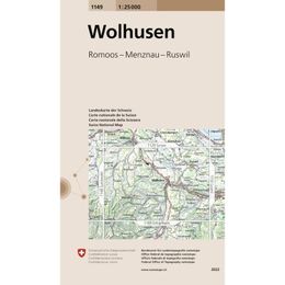 1149 Wolhusen - Bundesamt für Landestopografie Swisstopo, Karte (im Sinne von Landkarte)