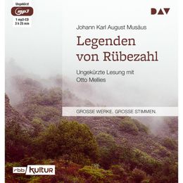 Legenden von Rübezahl,1 Audio-CD, 1 MP3 - Johann K. A. Musäus (Hörbuch)
