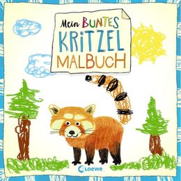 Loewe Verlag Mein buntes Kritzel-Malbuch (Roter Panda) - Norbert Pautner, Kartoniert (TB)