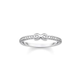 Thomas Sabo Ring Infinity mit weißen Steinen silber