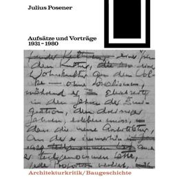 Aufsätze und Vorträge 1931-1980 - Julius Posener, Kartoniert (TB)