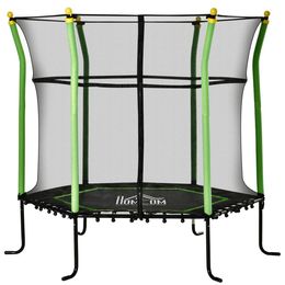 HOMCOM 5,3FT Trampolin für Kinder Gartentrampolin mit Sicherheitsnetz Randabdeckung Gummiseil gepolstert Fi