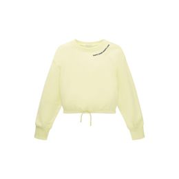 Tom Tailor Mädchen Cropped Sweatshirt, gelb, Uni, Gr. 176