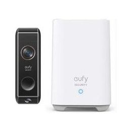 Eufy Video Doorbell Dual + HomeBase 2 - 2K-Videotürklingel mit Basisstation - schwarz