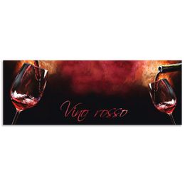 Artland Küchenrückwand Wein - Rotwein, (1-tlg), Alu Spritzschutz mit Klebeband, einfache Montage, rot