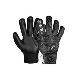 Reusch Torwarthandschuhe Attrakt Starter Solid Finger Support Junior mit Negative Cut, schwarz