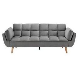 Schlafsofa 'Cora', grau, Samt