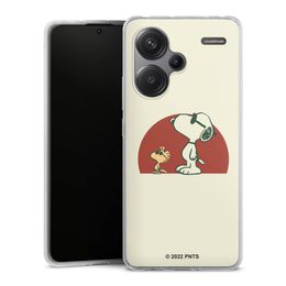 DeinDesign Xiaomi Redmi Note 13 Pro Plus Handy Silikon H&uuml;lle Case transparent Handyh&uuml;lle Snoopy Official Licensed Product Kindheit Silikon Case