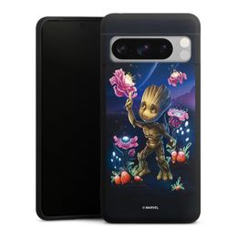 DeinDesign Google Pixel 8 Pro Handy Premium Silikon H&uuml;lle Handyh&uuml;lle schwarz Case Baby Groot Marvel Guardians Of The Galaxy Silikon Premium Case