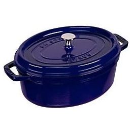 Staub La Cocotte 29cm oval dunkelblau, Gusseisen