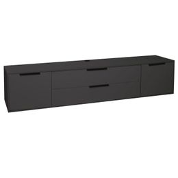 58 aufm Kessel Lowboard hängend Erna 216x45x47 Fernsehtisch TV-Schrank Anthrazit matt Lack (inkl. Premiumversand