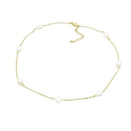 BUNGSA Ketten-Set Halskette mit Perlen-Elementen aus Edelstahl Damen (1-tlg)