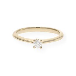 JuwelmaLux Fingerring JuwelmaLux Ring 585/000 (14 Karat) Gelbgold mit Brillant JL10-07-1416 (kein Set