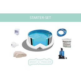 Poolomio Pool STARTER SET Stahlwandpool Rund Ibiza Ø 600 x 120 cm (Set)