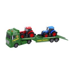 Otto Simon Spielzeug-Traktor Autotransporter 54 cm 2 Traktoren mit Licht und Sound
