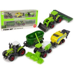 LEAN Toys Spielzeug-Traktor Landmaschinen Landwirtschaft Fahrzeuge Traktor Mähdrescher Spielzeug