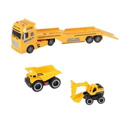 Otto Simon Spielzeug-Traktor Autotransporter 54 cm Bagger Kipper licht und Sound Auto Abschlepper