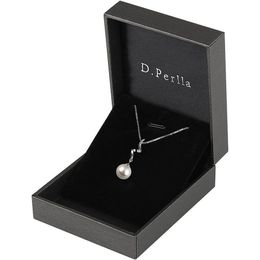 D. Perlla Perlenkette Perlenzauber: Muschelperlen-Spiralhalskette in 925er Silber