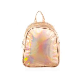 Cepewa Freizeitrucksack i-Brands trendiger Damen Mini-Rucksack Metallic