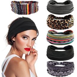 BOTC Stirnband Damen Boho Stirnbänder Kopfband elastisch weich (6-teiliges Set