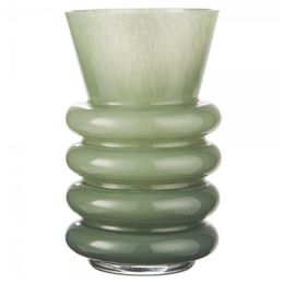 IB Laursen Dekovase IB Laursen Vase mit Ringen Vicenza durchgefärbtes grünes Glas (21x13cm