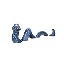 MamboCat Dekofigur Paul Deko-Wurm L blau Länge 70cm Garten-Figur Outdoor Beet Rasen