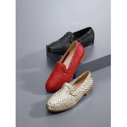 Flecht-Slipper HighSoft Ara rot