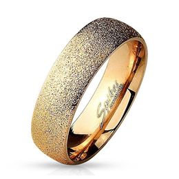 BUNGSA Fingerring Ring sand-gestrahlt Rosegold aus Edelstahl Unisex (Ring