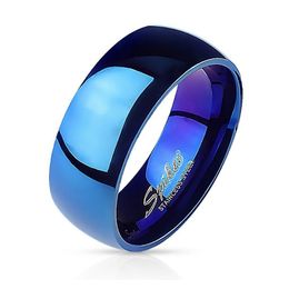 BUNGSA Fingerring Ring klassisch Blau aus Edelstahl Unisex (Ring