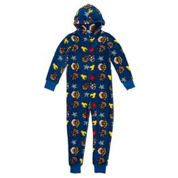 United Labels® Jumpsuit Paw Patrol Jumpsuit Kapuze Jungen Overall Pyjama Schlafanzug Blau