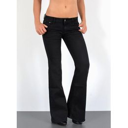 ESRA Bootcut-Jeans B400 Damen Bootcut Jeans Low Waist