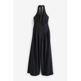 next Jumpsuit Schicker Overall mit V-Ausschnitt und weitem Bein (1-tlg)