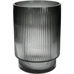 SONSTIGE Vase STRIPE grau (BHT 16x22x16 cm)