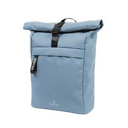 WALKER Schulrucksack Roll Top Kunstfaser hellblau