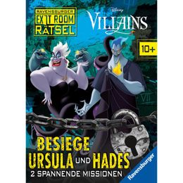 RAVENSBURGER VERLAG Ravensburger Exit Room Rätsel: Disney Villains - Besiege Ursula und Hades: 2 spannende Missionen - Anne Scheller, Gebunden