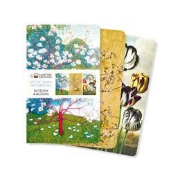 Dreier Set Mini-Notizbücher: Blüten und Blumen