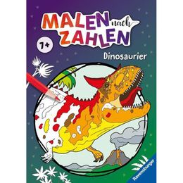 RAVENSBURGER VERLAG Ravensburger Malen nach Zahlen ab 7 Jahren Dinosaurier, Kartoniert (TB)