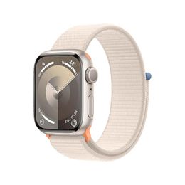 Apple Watch Series 9 GPS 41 mm Smartwatch Aluminium Textil Carbon Neutral, 130 - 200 mm, Polarstern