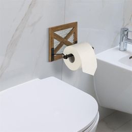 Mucola Toilettenpapierhalter eckig - rustikales Design