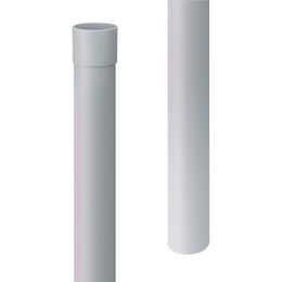 Inefa Fallrohr Kunststoff 200 cm, Dachrinnenzubehör, einfache Steckmontage, Made in GermanyDN 100, 1 Stück Grau - Grau