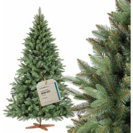 Fairytrees - Weihnachtsbaum künstlich, Nordmanntanne Premium 180 cm, Naturgetreue Spritzguss Elemente, Made in eu, Künstlicher Weihnachtsbaum mit