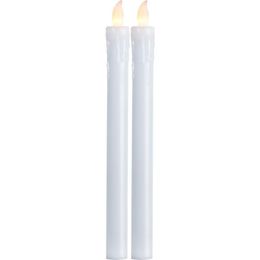 STAR TRADING - 2er-Set led Stab-Kerze Presse von LED-Kerze, Kerzenlicht warmweiß für Kerzenleuchter, batteriebetriebene Weihnachtsdeko aus Kunststoff
