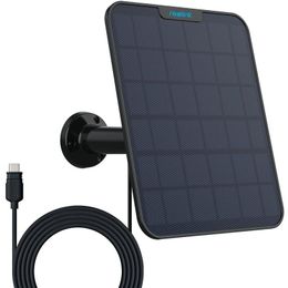 Reolink 6W Solarpanel für Akku Überwachungskamera Aussen, usb Schnittstelle, Solar wlan ip Kamera Outdoor, 360° Einstellbare Halterung, Non-Stop-Solar(4m
