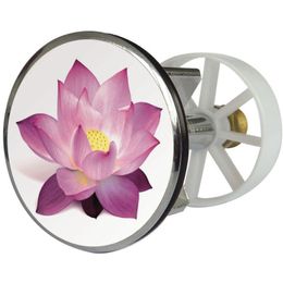 Sanitop Wingenroth - Waschbeckenstöpsel Design Lotusblüte Abfluss-Stopfen aus Metall Excenterstopfen 38 – 40 mm