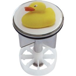 Waschbeckenstöpsel Design Ente Abfluss-Stopfen aus Metall Excenterstopfen 38 40 mm