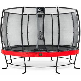 EXIT Elegant Premium Trampolin ø366cm mit Deluxe Sicherheitsnetz - rot - Rot